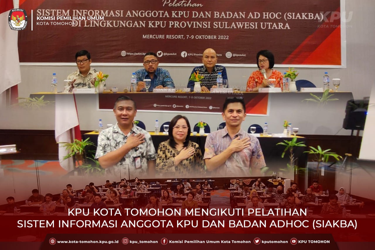 KPU KOTA-TOMOHON - KPU Tomohon Mengikuti Pelatihan Sistem Informasi ...