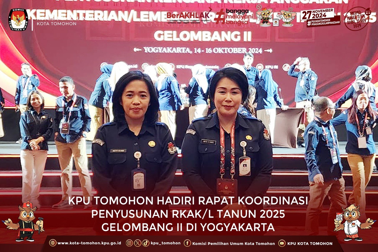KPU KOTA-TOMOHON - KPU Tomohon Hadiri Kegiatan Rapat Koordinasi ...